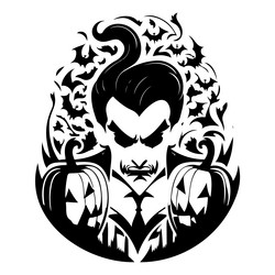 Halloween dracula scary sketch hand draw Vector Image