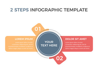 Infographic template with 2 steps Royalty Free Vector Image
