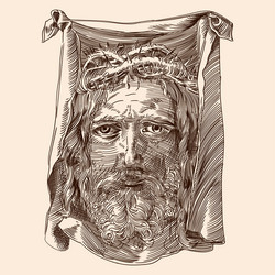 Face of jesus christ Royalty Free Vector Image
