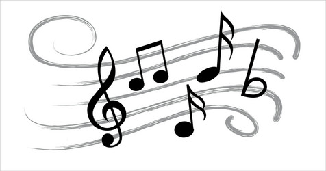 Musical notes stave line pattern Royalty Free Vector Image