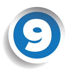 Number 9 logo design concept template Royalty Free Vector