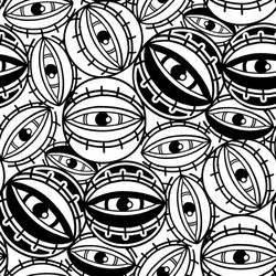 All-seeing eye background pyramid Royalty Free Vector Image