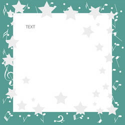 Music design frame with notes and trumpet Vector Image