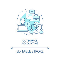 Outsource concept icon Royalty Free Vector Image