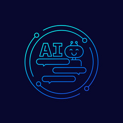 Artificial intelligence and machine learning logo Vector Image