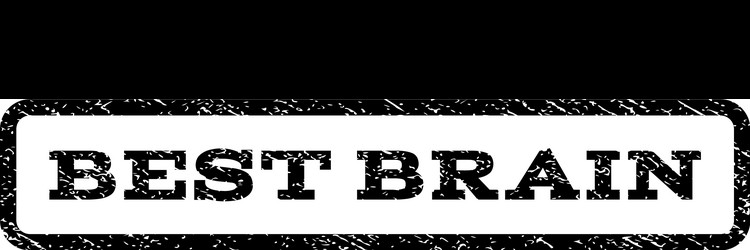 Best brain watermark stamp Royalty Free Vector Image