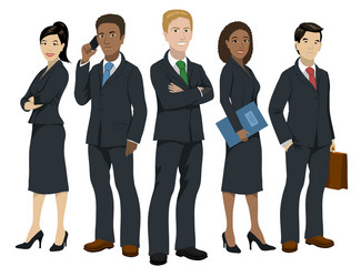 Business woman team set Royalty Free Vector Image