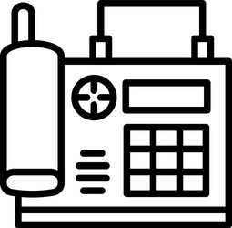 Fax icon outline style Royalty Free Vector Image