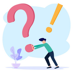 Graphic cartoon character qna Royalty Free Vector Image