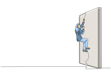 Single one line drawing business determination Vector Image