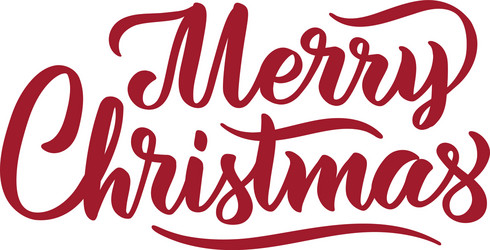Merry christmas - hand-written text Royalty Free Vector