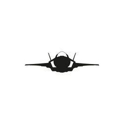 Simple black jet plane icon on white background Vector Image