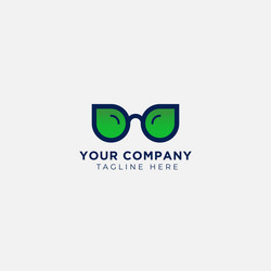 Blue optic sun glasses logo shop Royalty Free Vector Image