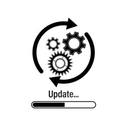 Cartoon software update people for mobile app Vector Image