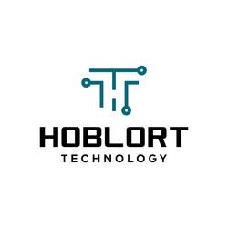 Digital tech font rounded wire alphabet letter h Vector Image