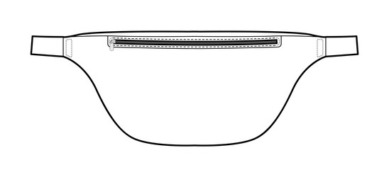 Belt bag silhouette fashion accessory technical Vector Image