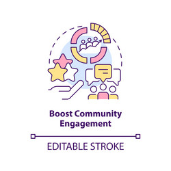 Boost community engagement blue gradient concept Vector Image