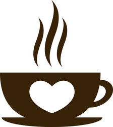 Cup of coffee cut out paper Royalty Free Vector Image