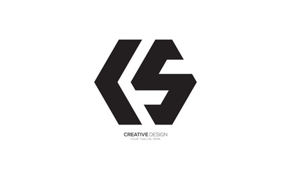 Letter l b creative line shape abstract logo Vector Image