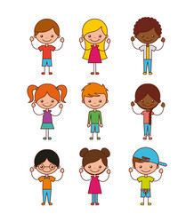 Girl doing various activities Royalty Free Vector Image