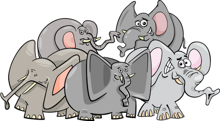 Three elephants Royalty Free Vector Image - VectorStock