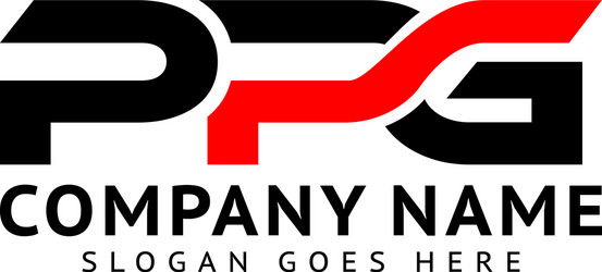 Initial letter ppg logo template design Royalty Free Vector