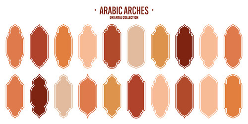 Islamic frames oriental style objects arabic Vector Image