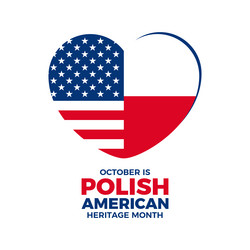 Polish american heritage month poster Royalty Free Vector