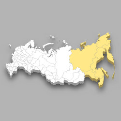 High quality map is a region russia Royalty Free Vector