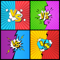 Vs comics Royalty Free Vector Image - VectorStock