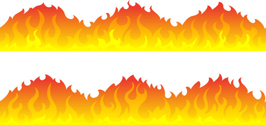 Fire flame frame borders Royalty Free Vector Image