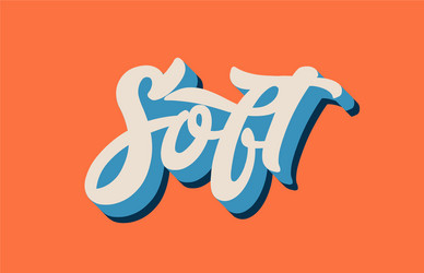 Black and white soft hand written word text Vector Image