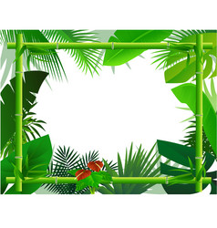Blank sign with tropical forest background Vector Image