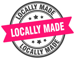 Locally made stamp label Royalty Free Vector Image