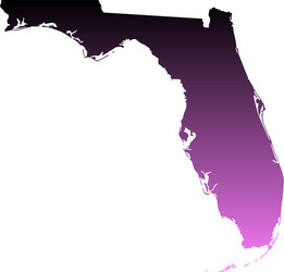 Map of florida Royalty Free Vector Image - VectorStock
