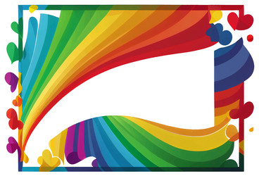 Rainbow border frame Royalty Free Vector Image