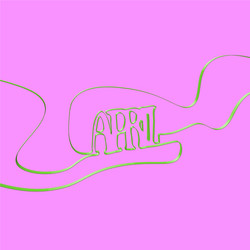 Hello april calendar month typography Royalty Free Vector