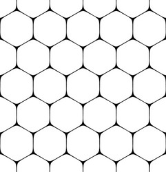 Hexagon pattern field black outline Royalty Free Vector