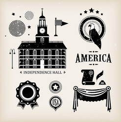 Usa icons Royalty Free Vector Image - VectorStock