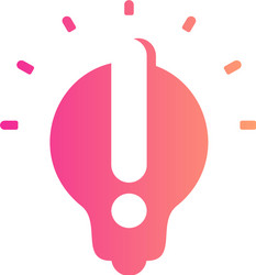 Abstract idea symbol lightbulb eureka sign Vector Image