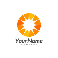 Sun logo design template creative Royalty Free Vector Image