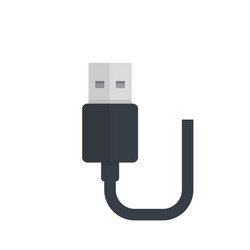 Usb cable plug red cartoon design Royalty Free Vector Image
