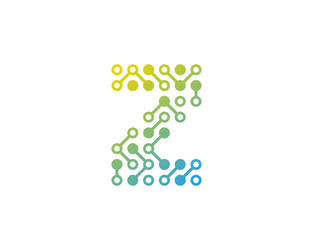 Pixel letter z logo icon design Royalty Free Vector Image
