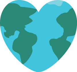Isolated heart and world design Royalty Free Vector Image