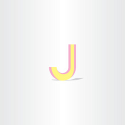 Yellow letter j symbol design logo j Royalty Free Vector