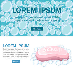 Pink soap bar bubbles colorful bath icon Vector Image