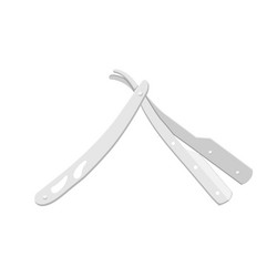 Straight razor outline icon on white background Vector Image