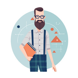 Teachers day math teacher white background Vector Image