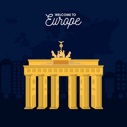 Welcome to europe Royalty Free Vector Image - VectorStock