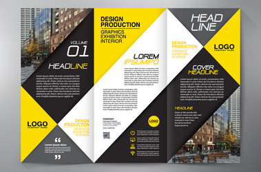 Brochure 3 fold flyer design a4 template Vector Image